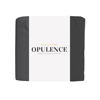 Royal Comfort Opulence Washed Microfibre Sheet Set Ultra Soft Bedding ...